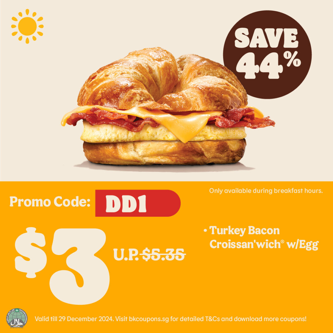 BURGER KING® Coupon Discounts up to 50% off Breakfast Menu
