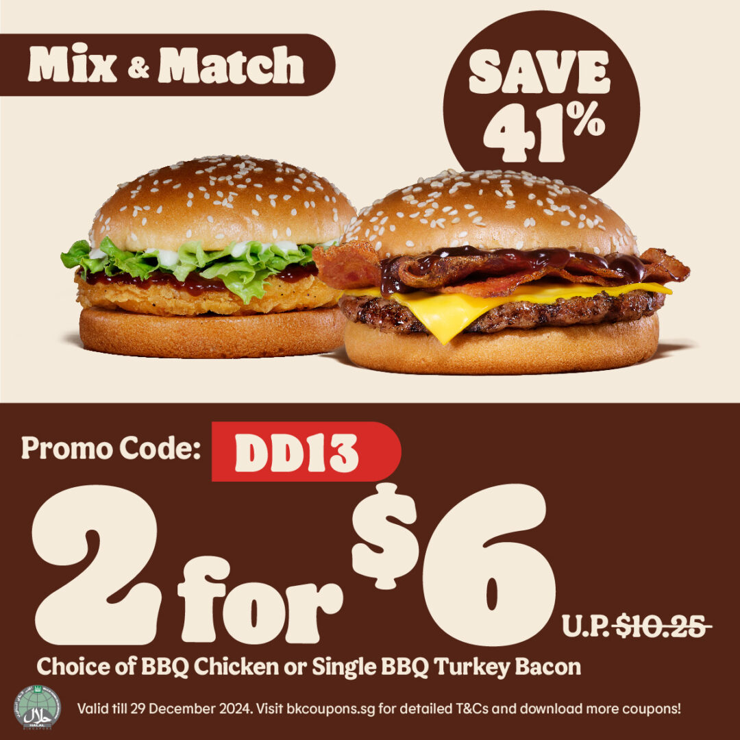 BURGER KING® Coupon Discounts up to 50% off Burgers & Meals